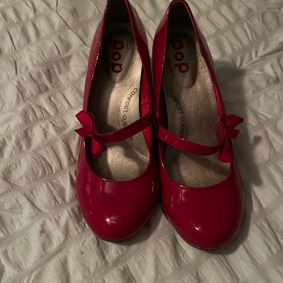 pop | Shoes | Pop Red Shiny Dress Shoes Used 85 | Poshmark